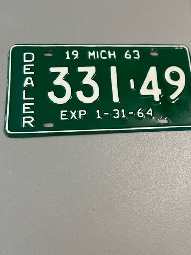 1963 Michigan Dealer License Plate Nice | eBay