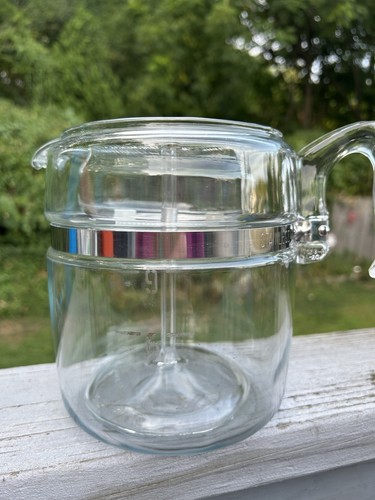 Vintage PYREX FLAMEWARE 6 - 9 cup Coffee Pot Percolator 7759 B + Bonus ...