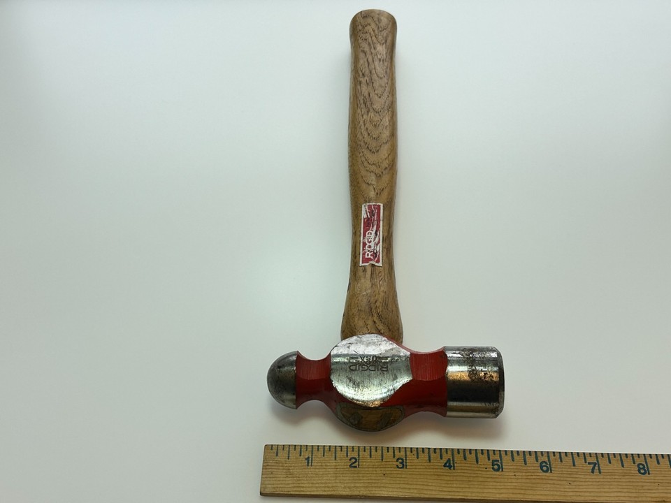 Ridgid Tools USA (NOS) No. 032 Ball Peen Hammer, 32 Ounce, Wood Handle ...