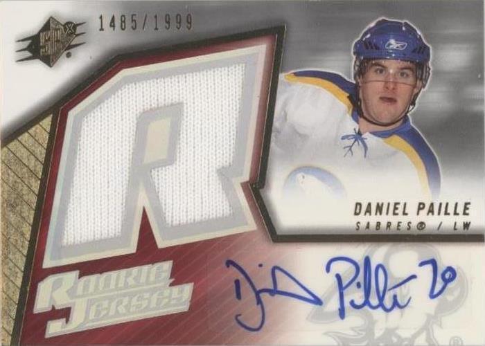 2005-06 SPx - Rookie Jersey Daniel Paille #223 /1999 (AU, MEM, RC) for ...