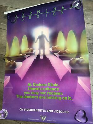 Vtg 1985 Terminal Choice movie poster 34x24 | eBay