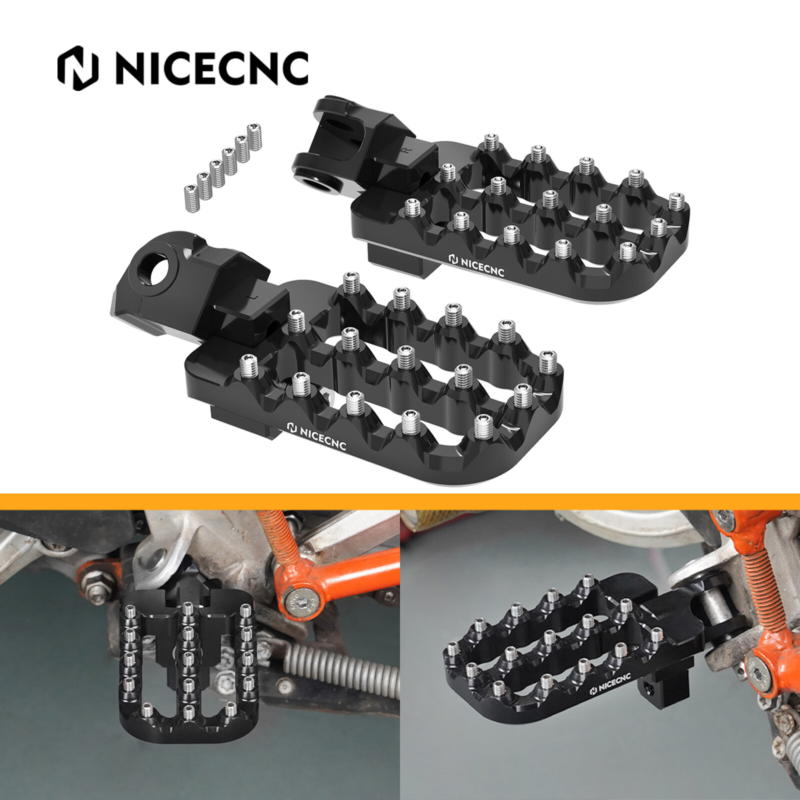 Motorcycle Adjustable Enlarge Foot Pegs Footpegs For KTM 690 Enduro/SMC ...