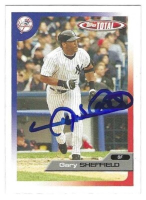 Autographed GARY SHEFFIELD 2005 Topps Total New York Yankees card #440 ...