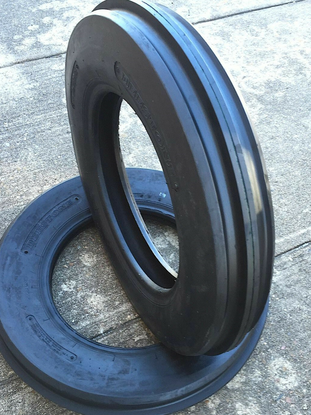 TWO 3.50-6 Tri-Rib 3-Rib Three Rib Front Tires 4PR Heavy Duty F2 350X6 ...