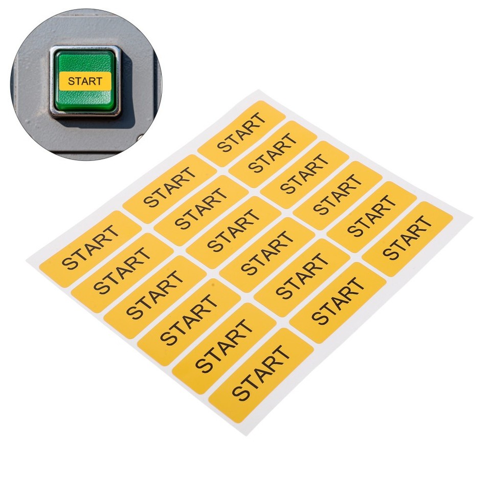 20pcs Start Button Identifier Label - Self-Adhesive Key Sticker ...