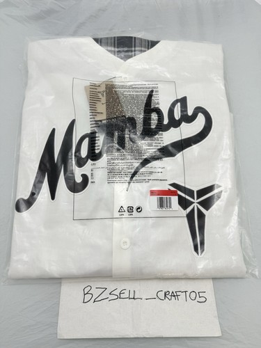 Size Large Kobe Men's Baseball Jersey Mamba Nike White IB0007-133 for ...