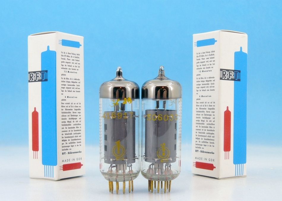 2 x EL861 RFT MATCHED PAIR Germany Pentode GOLD PIN Tube / ~E81L NEW ...