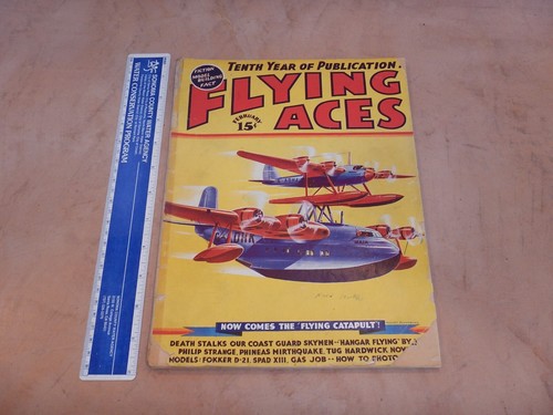 VINTAGE, ORIGINAL FLYING ACES MAGAZINE, FEBRUARY, 1938 | eBay