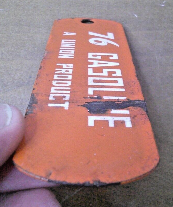 Rare! Porcelain ~76 Gasoline A Union Product ~Metal Gas Station Tag ...