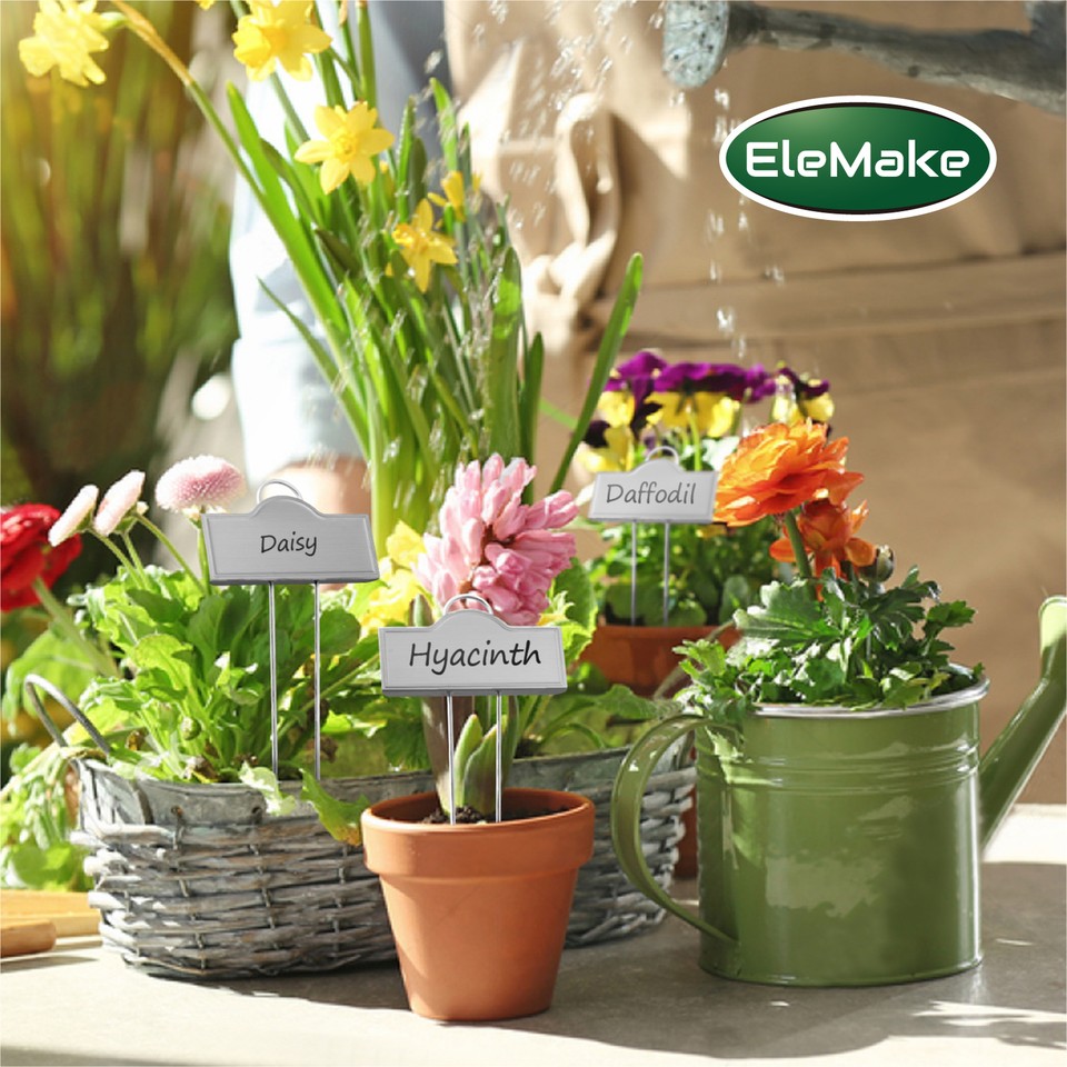 25-Pack Weatherproof Large Metal Plant Labels Garden Markers Plant Tags ...