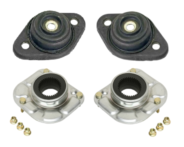 Set of 2 Rear Upper Shock Mount + 2 Front Strut mount Plate for VOLVO ...