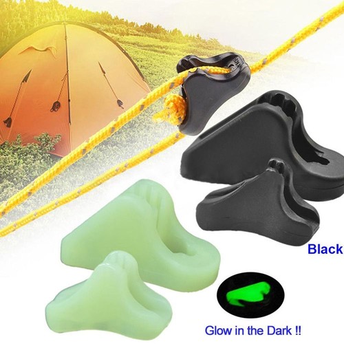 50pcs Luminous Triangles Rope Tightener Anti-slip Awning Stopper ...