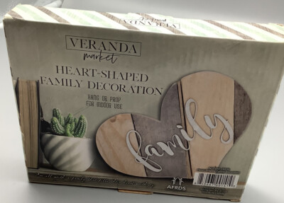 Veranda Market Heart Shaped Decoration 850667001410 - FAMILY | eBay