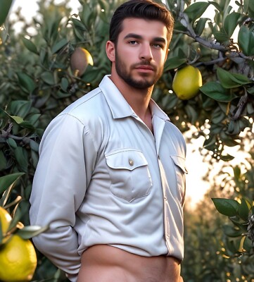 MALE PORTRAIT #1124-395 -lemon tree man - free shipping in usa | eBay