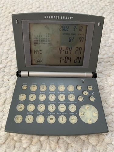 Vntg Backlight Portable Dual Time Travel Alarm Clock Calculator ...