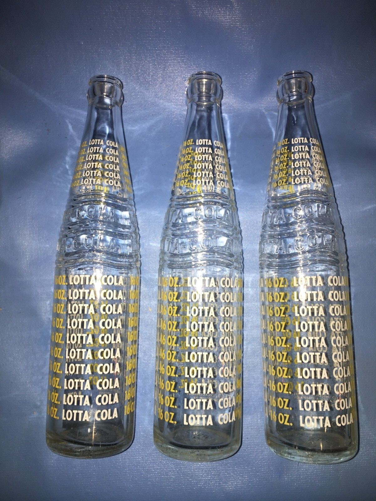 Lotta Cola Soda Bottles 16oz 1950s vintage, in good condition no chips ...