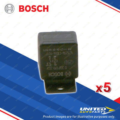5 Pcs Genuine Bosch Main Relays - 5 Pin 16 Ohm Rated Current 20A ...