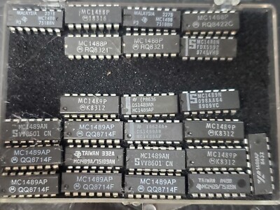 7 pcs 1488 quad driver 16 pcs 1489 quad line receiver RS232 serial good ...