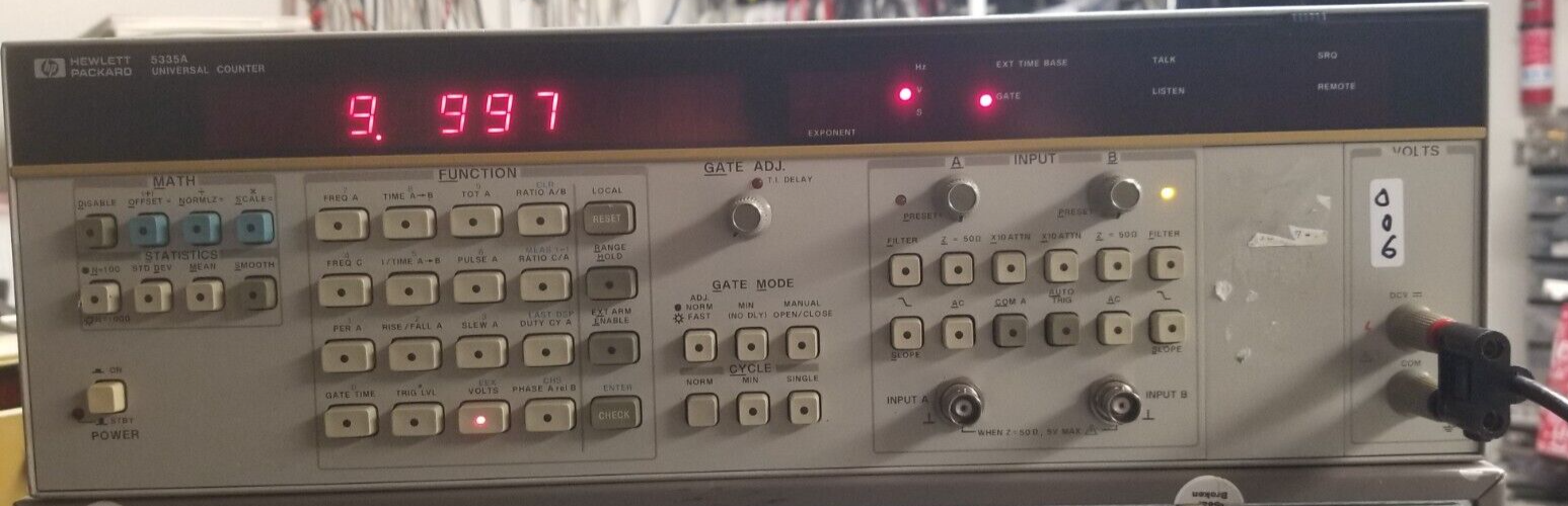 HP 5335A Universal Counter Opt 020, 040 TESTED! GPIB Time Interval ...
