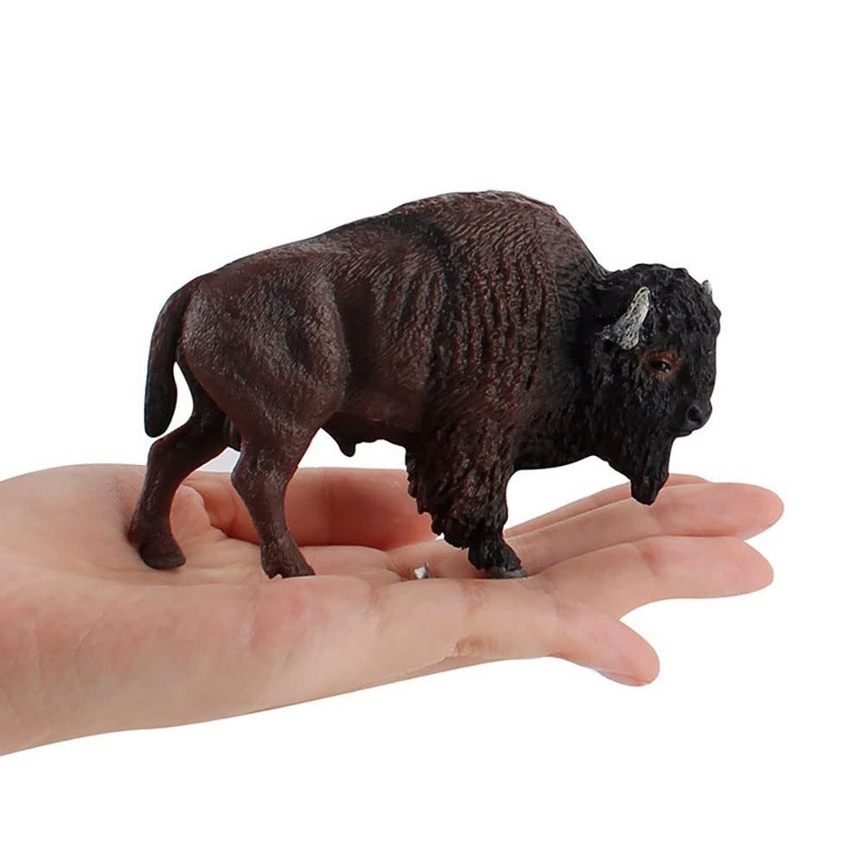Collectible American Bison, Realistic Bull Figure Toy Simulated Cattle ...