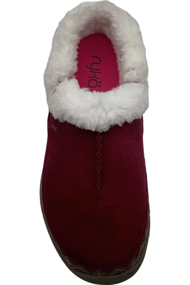 Ryka Suede and Faux Fur Slip-On Clogs Adventure Plum Red | eBay