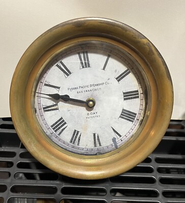 Vintage Timeworks Panama Pacific Brass Round Porthole Clock | eBay
