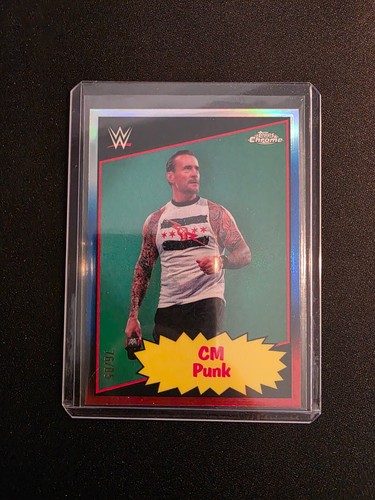 2025 Topps Chrome WWE - 1985 Topps Current CM Punk #85TC-CM Red White ...