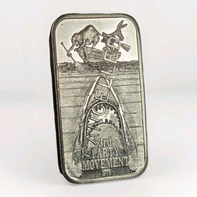 1975 Third Party Movement Shark USSC Canceled 1oz .999 Silver Rare Only ...