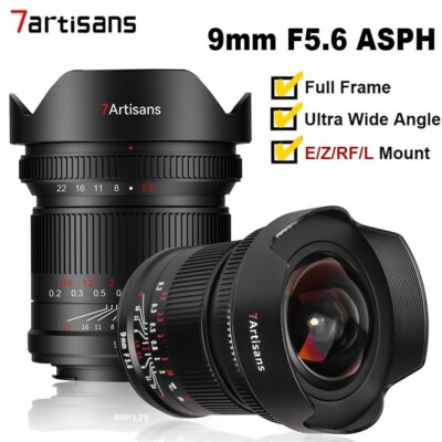 7artisans 9mm F5.6 Ultra Wide Angle Full Frame Lens for Sony E /RF /Z ...
