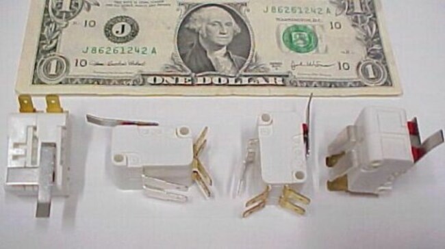 Lot 4 Cherry D44 Lever MicroSwitches, Micro Switches, 2-Pole A44LRWAT ...