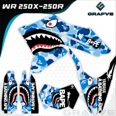 2008-2018 Yamaha WR250X WR250R WR 250 Decal/Sticker Kit | Blue | Glossy ...