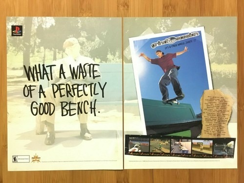 Grind Session PS1 2000 Vintage Print Ad/Poster Official Tony Hawk Era ...
