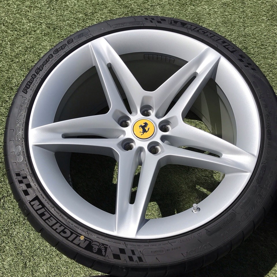 20 FERRARI SF90 RIMS TIRES NEW SET GENUINE STOCK TPMS WHEELS MICHELIN ...