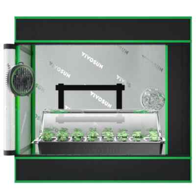 VIVOSUN Clone Tent Kit 20″x14″x21″,w/Seed Starter Tray, Heat Mat ...