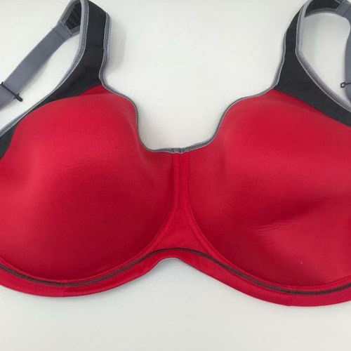 Freya 32J Sonic Racer Back Hot Crimson Molded Underwire Sport Bra Style ...