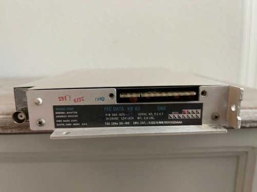 BENDIX/KING KN-63 DME P/N 066-1070-01 WITH KDI 572 WITH FRESH FAA FORM ...