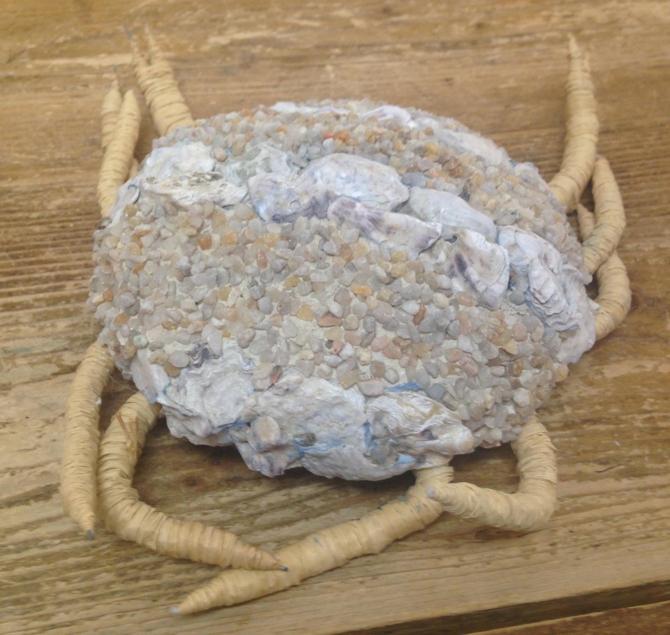 Beach Crab Figurine Straw Rocks Sea Shells Decor Shellfish Darling ...