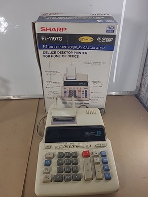 Sharp EL-1197G Electronic Printing Calculator 10 Digit Works! | eBay