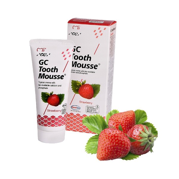 GC Tooth Mousse Paste 2x35ml Tube Strawberry Recaldent Lactose-free NEW ...