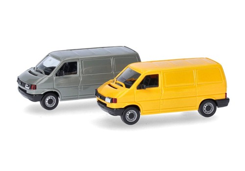 HERPA - 2 vans in kit to mount grey and yellow - Volkswagen T4 - 1/87 ...