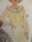 Simplicity Pattern 8736 Misses Long Sleeve Blouses Size 10 Bust 32.5 ...