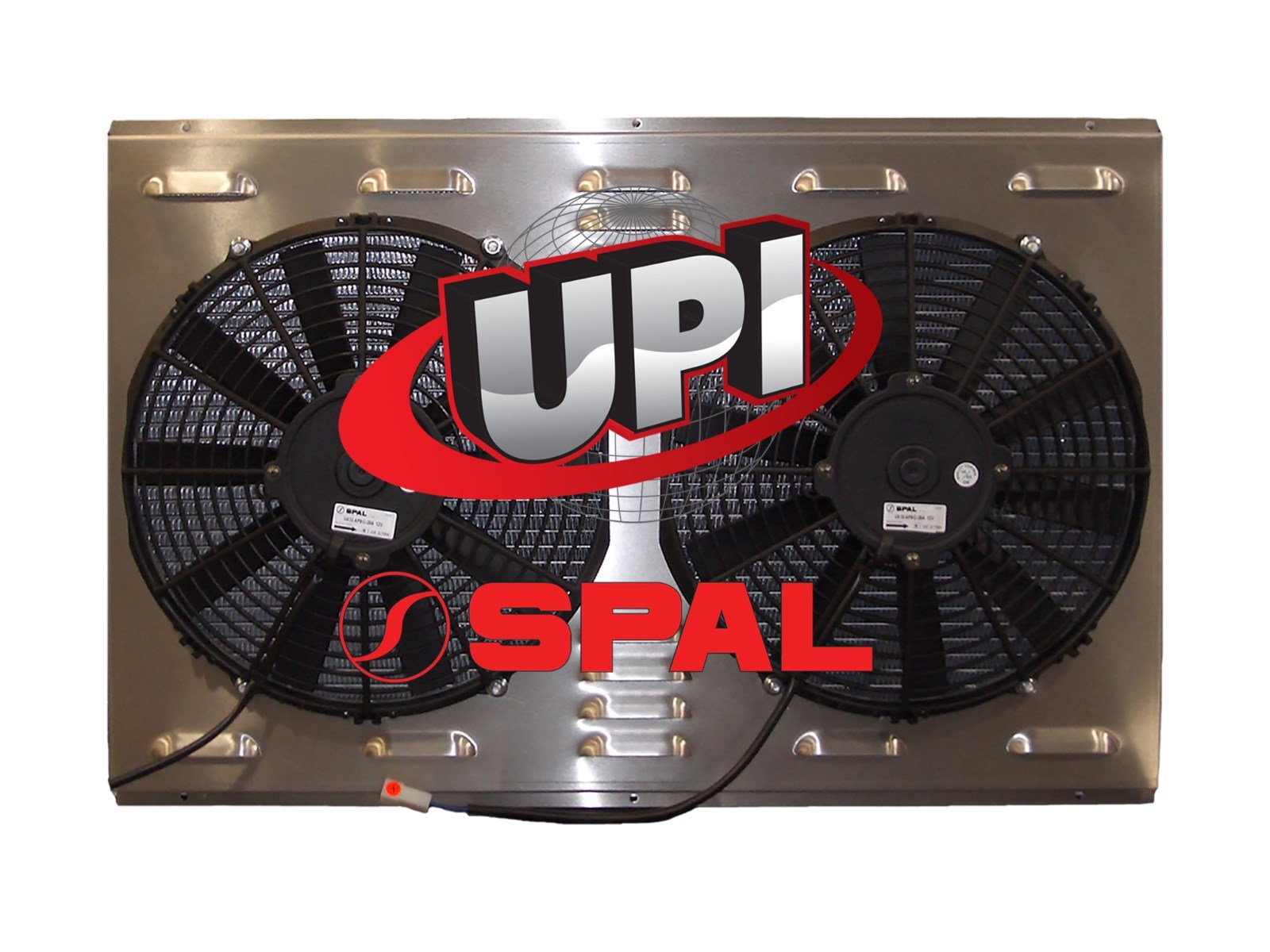 12" DUAL SPAL FANS ON ALUMINUM SHROUD WITH LOUVERS 27.875" X 18.375 ...
