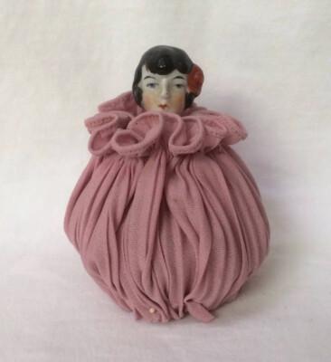 Pin Cushions - Flapper Lady Pin Cushion Doll Germany