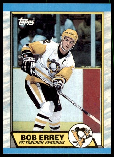 1989-90 TOPPS BOB ERREY RC PITTSBURGH PENGUINS #50 | eBay