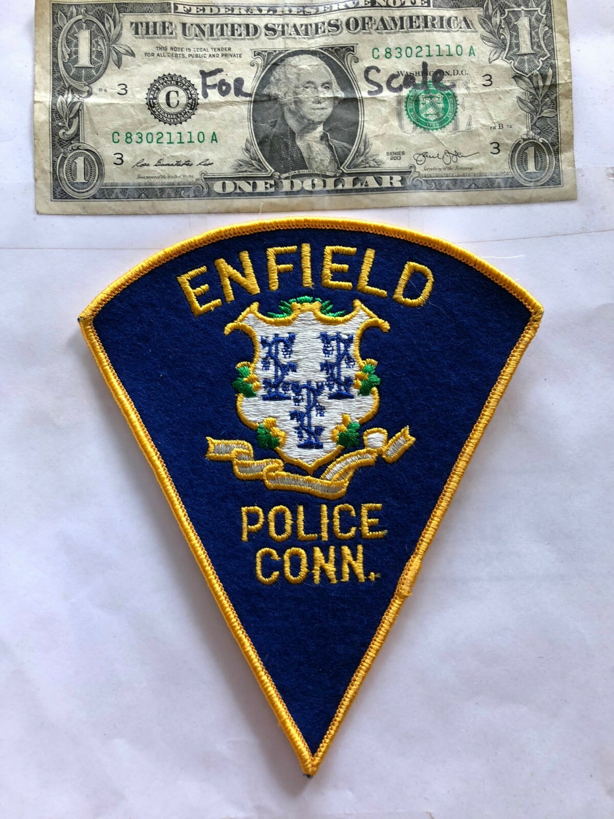 Enfield Connecticut Police Patch Un-sewn great shape | eBay