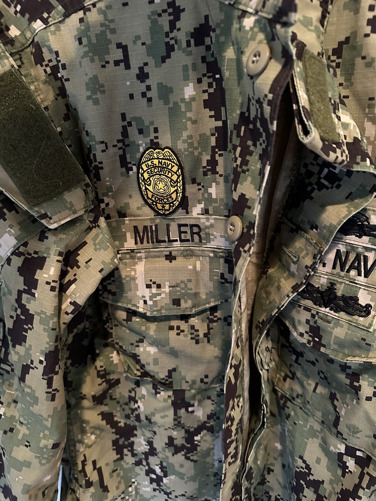 U.S. NAVY NWU TYPE III AOR2 BLOUSE SHIRT SIZE MEDIUM SHORT USN UNIFORM ...