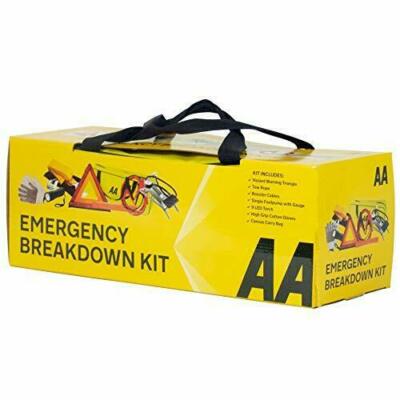 AA Car Emergency Breakdown And Safety Kit - 7 Piece Kit - Tow Rope ...