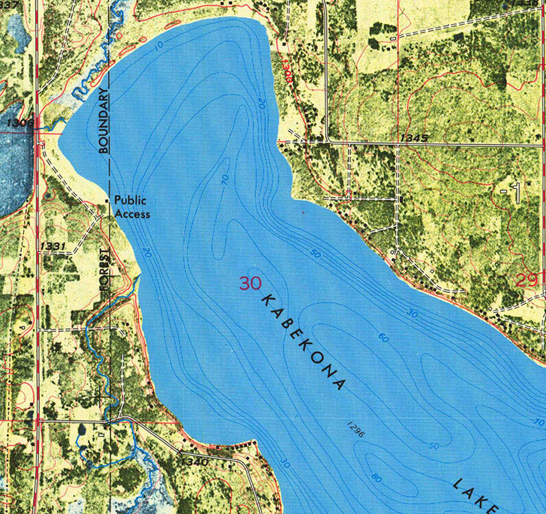 1972 Map of Lake Kabekona Laporte Minnesota | eBay