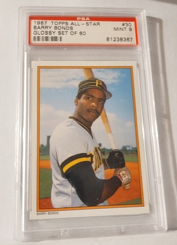 1987 Topps All-Star Glossy Set Of 60 Barry Bonds ROOKIE RC #30 PSA 9 | eBay