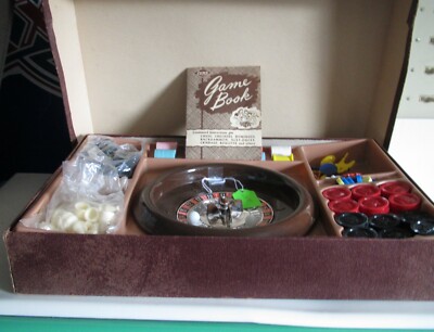 Lowe Family Game Set 1103 8 Games w/Box & Boards Roulette wheel Horse ...